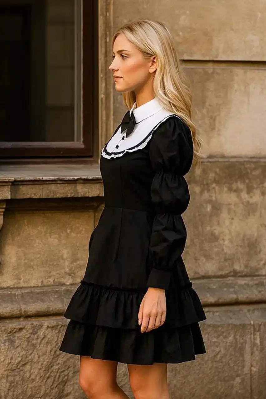 Lolita Contrast Yoke Dress