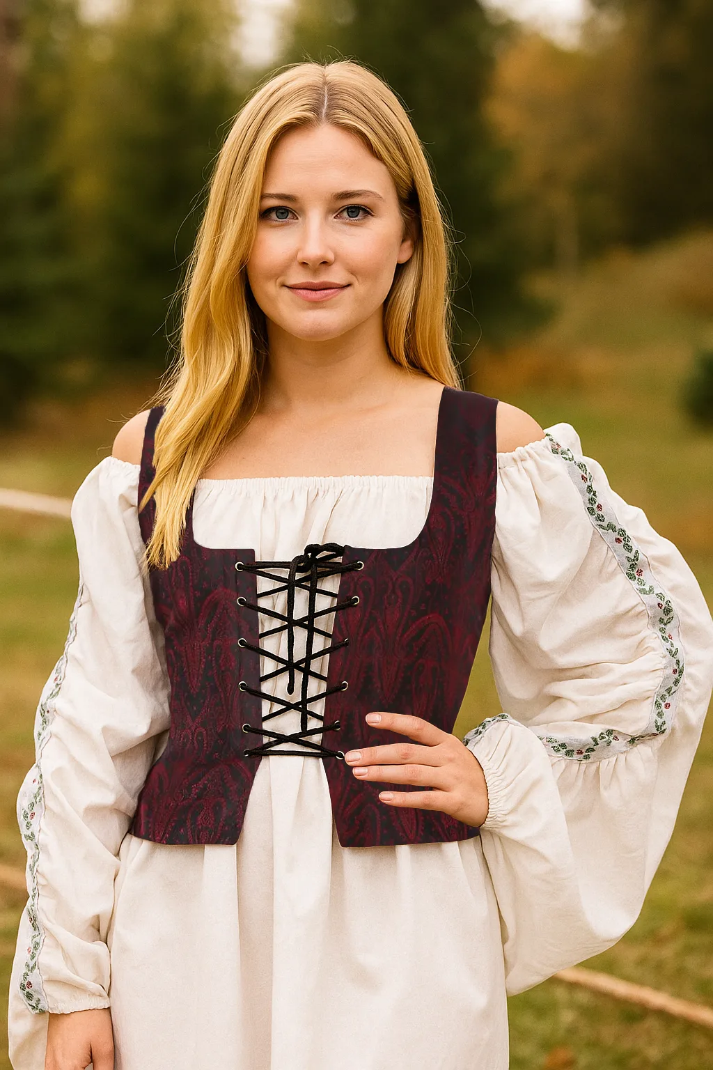 Fairycore Renaissance corset top Brocade Bodice Brocade #49 | TudorDressing